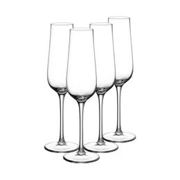 Villeroy & Boch Champagnerglas VILLEROY & BOCH "Champagnergl&auml;ser Purismo Specials 120 ml 4er Set transparent", transparent, B:7,2cm H:25cm &Oslash;:7,2cm, Glas, Trinkgef&auml;&szlig;e, Sp&uuml;lmaschinenfest
