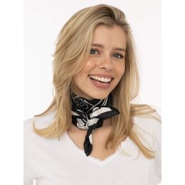 Nickituch Zwillingsherz "Luxury", Damen, schwarz, Obermaterial: 100% Polyester, Modet&uuml;cher, geometrisches Muster, gl&auml;nzende Oberfl&auml;che