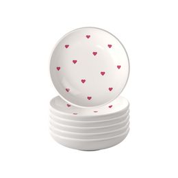 Dipschale "Dipschalen With Love &oslash; 11,7 cm 6er Set wei&szlig;", wei&szlig;, B:11,7cm H:2,9cm L:11,7cm T:11,7cm &Oslash;:11,7cm, LIKE. BY VILLEROY & BOCH, Sch&uuml;sseln, Dipschale, Sp&uuml;lmaschinengeeignet, Mikrowellengeeignet