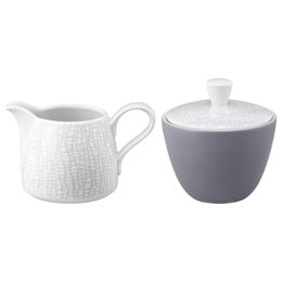 Milch- und Zuckerset Seltmann Weiden "Milch- und Zucker-Set Life Fashion je 260 ml", grau (elegant grau), 2, Porzellan, Geschirr-Sets, Sp&uuml;lmaschinengeeignet, Mikrowellenfest, Ofenfest
