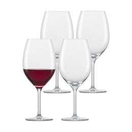 Schott Zwiesel Rotweinglas SCHOTT-ZWIESEL "Bordeaux Rotweinglas For you 600 ml 4er Set transparent", bunt (transparent), B:9,3cm H:22,3cm &Oslash;:9,3cm, Glas, Trinkgef&auml;&szlig;e, Rotweinglas, Sp&uuml;lmaschinengeeignet