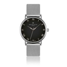 Quarzuhr PHILIPP BLANC "PA6-B010S", silber, Armbanduhren, Herren, Quarzuhr