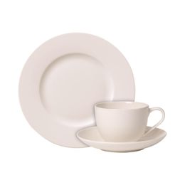 Villeroy & Boch Geschirr-Set VILLEROY & BOCH "Kaffeeservice For Me 12er Set wei&szlig;", wei&szlig;, 12, Porzellan, Geschirr-Sets, Geschirr-Set, Sp&uuml;lmaschinenfest, Mikrowellensicher