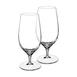 Villeroy & Boch Bierglas VILLEROY & BOCH "Biertulpen Purismo Beer 300 ml 2er Set transparent", bunt (transparent), B:7,5cm H:17,5cm &Oslash;:7,5cm, Glas, Trinkgef&auml;&szlig;e, Sp&uuml;lmaschinenfest