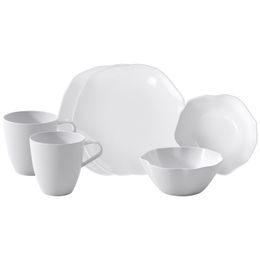 Villeroy & Boch Geschirr-Set VILLEROY & BOCH "Fr&uuml;hst&uuml;cks-Set Pura 6er Set wei&szlig;", wei&szlig;, 6, Porzellan, Geschirr-Sets, Geschirr-Set, Sp&uuml;lmaschinenfest, Mikrowellensicher