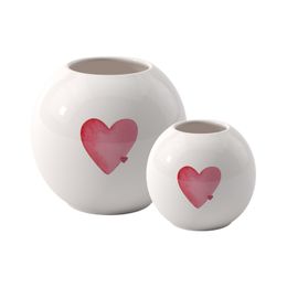 Dekovase "Vasen-Set With Love 2er Set wei&szlig;", wei&szlig;, B:2cm H:2cm T:2cm, LIKE. BY VILLEROY & BOCH, Vasen