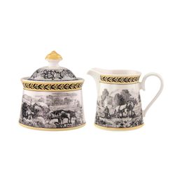 Villeroy & Boch Milch- und Zuckerset VILLEROY & BOCH "Milch & Zucker Set Audun Ferme 300 ml 2er Set bunt", bunt, 2, Porzellan, Geschirr-Sets, Sp&uuml;lmaschinengeeignet, Mikrowellengeeignet