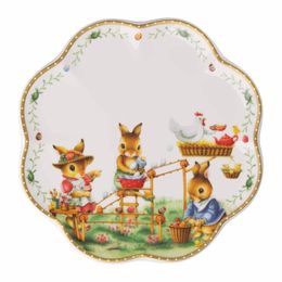 Villeroy & Boch Fr&uuml;hst&uuml;cksteller VILLEROY & BOCH "Teller Easter Edition 2026 &oslash; 22,3 cm bunt", bunt, B:22,3cm H:2cm L:22,3cm T:22,3cm &Oslash;:22,3cm, Speiseteller, Handw&auml;sche wird empfohlen