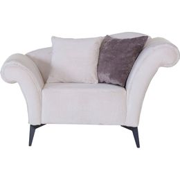 Sessel GUTMANN FACTORY, wei&szlig; (wei&szlig;, grau, ros&eacute;), B:138cm H:83cm T:85cm, 100% Polyester, Sessel, Sessel