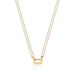 Collier ISABELLA FORD "FN016G", gold, Halsketten, Damen, 39cm, Edelstahl, L: 39,5, Collier
