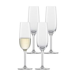 Schott Zwiesel Sektglas SCHOTT-ZWIESEL "Sektglas For you 210 ml 4er Set transparent", bunt (transparent), B:7cm H:22,1cm &Oslash;:7cm, Glas, Trinkgef&auml;&szlig;e, Sp&uuml;lmaschinengeeignet