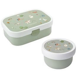 Lunchbox Mepal "Obst- und Bentobox Little Farm Campus 300 & 750 ml gr&uuml;n", gr&uuml;n, B:2cm H:2cm L:2cm, Kunststoff, Lebensmittelaufbewahrungsbeh&auml;lter, Lunchbox