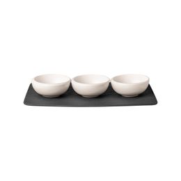 Villeroy & Boch Dipschale VILLEROY & BOCH "Dipsch&auml;lchen Set NewMoon schwarz-wei&szlig;", bunt (schwarz, wei&szlig;), B:2cm H:2cm L:2cm T:2cm &Oslash;:0,01cm, Sch&uuml;sseln, Dipschale, Sp&uuml;lmaschinengeeignet, Mikrowellengeeignet