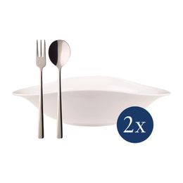 Villeroy & Boch Geschirr-Set VILLEROY & BOCH "Italian-Set Vapiano 6er Set wei&szlig;", wei&szlig;, 6, Geschirr-Sets, Geschirr-Set, Sp&uuml;lmaschinenfest