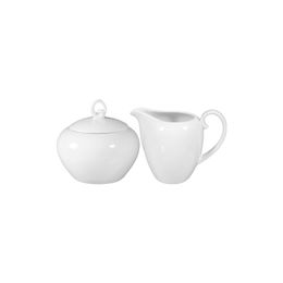 Milch- und Zuckerset Seltmann Weiden "Milch- und Zuckerset Rondo/Liane f&uuml;r 6 Personen 2er Set wei&szlig;", wei&szlig;, 2, Porzellan, Geschirr-Sets, Sp&uuml;lmaschinenfest, Mikrowellensicher, Ofenfest