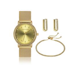 Quarzuhr MARC LAUDER "SMA8-1", gold, Armbanduhren, Damen, Quarzuhr