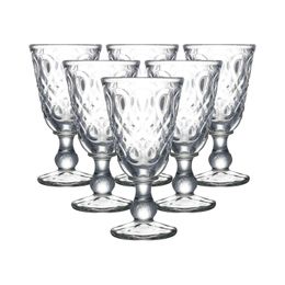 Weinglas LA ROCH&Egrave;RE FRANCE "Weingl&auml;ser Lyonnais 230 ml 6er Set transparent", bunt (transparent), B:8,5cm H:16,5cm &Oslash;:8,5cm, Glas, Trinkgef&auml;&szlig;e, Weinglas, Sp&uuml;lmaschinengeeignet