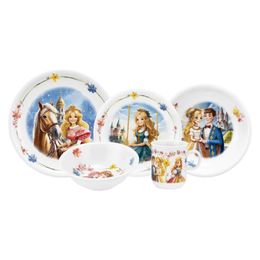 Kindergeschirr-Set Seltmann Weiden "Kindergeschirr Set Compact Prinzessin 5er Set bunt", bunt, 5, Porzellan, Geschirr-Sets, Sp&uuml;lmaschinengeeignet, Mikrowellengeeignet, Ofenfest, Salamandergeeignet, K&uuml;hlschrankgeeignet, Gefrierschrankgeeignet