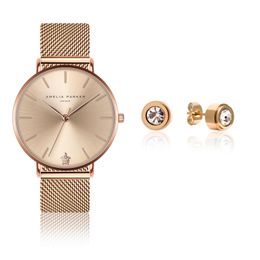 Quarzuhr AMELIA PARKER "SAA2-4", rose gold, Armbanduhren, Damen, Quarzuhr