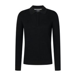 JOOP! Strickpullover JOOP "Wiktor", Herren, Gr. XXL, dunkelblau, Strick, Obermaterial: 100% Baumwolle, unifarben, regular fit normal, Rundhals, eingesetzt Rippstrickb&uuml;ndchen, Pullover Strickpullover, Regular fit mit Troyer-Kragen