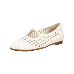 Ballerina Gabor "Gabor Ballerinas Glattleder", Damen, Gr. 38, creme, Glattleder, Schuhe Ballerina