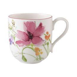 Villeroy & Boch Becher VILLEROY & BOCH "Kaffeebecher Mariefleur Basic 330 ml bunt", bunt, B:2cm H:2cm, Porzellan, Trinkgef&auml;&szlig;e, Becher, Sp&uuml;lmaschinengeeignet, Mikrowellenfest