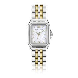 Quarzuhr MARC LAUDER "MF8-B294S", gold, silber, Armbanduhren, Damen, Quarzuhr