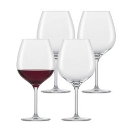 Schott Zwiesel Rotweinglas SCHOTT-ZWIESEL "Burgunder Rotweinglas For you 630 ml 4er Set transparent", bunt (transparent), B:10,1cm H:21cm &Oslash;:10,1cm, Glas, Trinkgef&auml;&szlig;e, Rotweinglas, Sp&uuml;lmaschinengeeignet