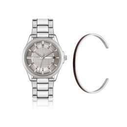 Quarzuhr MARC LAUDER "SMF5-1", silber, Armbanduhren, Herren, Quarzuhr