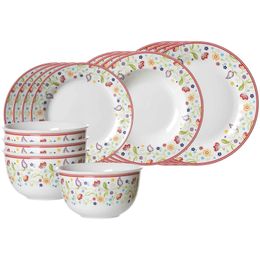 Ritzenhoff & Breker Geschirr-Set RITZENHOFF & BREKER "Einsteiger-Set Shanti 16er Set bunt", bunt, 16, Porzellan, Geschirr-Sets, Geschirr-Set, Sp&uuml;lmaschinengeeignet