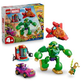 Konstruktionsspielsteine Lego "Loki vs. Team Iron Man (11211), Lego Disney Junior Marvel", bunt, Spielbausteine, Kinder, Kunststoff, Made in Europe