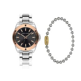 Quarzuhr MARC LAUDER "SMD1-1", silber, Armbanduhren, Herren, Quarzuhr