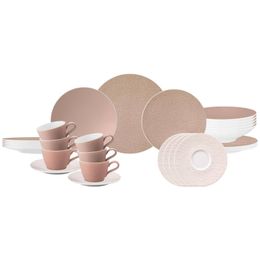 Geschirr-Set Seltmann Weiden "Kombiservice Life Fashion 30er Set", rosa (posh rose), 30, Porzellan, Geschirr-Sets, Geschirr-Set, Sp&uuml;lmaschinenfest, Mikrowellensicher, Ofenfest