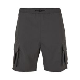 Cargoshorts Karl Kani "Karl Kani Herren KM232-025-1 KK Rubber Signature Cargo Shorts", Herren, Gr. XS, US-Gr&ouml;&szlig;en, grau (anthrazit), 100% Polyamid, unifarben, normal, Hosen