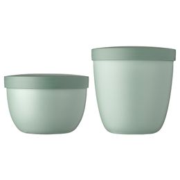 Lunchbox Mepal "Snackpots Ellipse 350 & 500 ml 2er Set", gr&uuml;n (nordic sage), B:2cm H:2cm L:2cm &Oslash;:10,7cm, Kunststoff, Lebensmittelaufbewahrungsbeh&auml;lter, Lunchbox, Sp&uuml;lmaschinengeeignet, Mikrowellengeeignet (ohne Deckel)