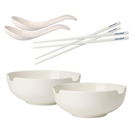 Villeroy & Boch Geschirr-Set VILLEROY & BOCH "Suppen-Set Soup Passion wei&szlig;", wei&szlig;, 6, Porzellan, Geschirr-Sets, Geschirr-Set, Sp&uuml;lmaschinenfest, Mikrowellensicher