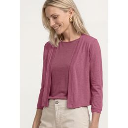 Cardigan Street One, Damen, Gr. 34, schwarz clouded blush, Stoff, 91% Viskose, 9% Elasthan, unifarben, comfort fit normal, ohne Ausschnitt, normaler Saum, Strickjacken, mit 3/4 &Auml;rmeln
