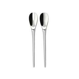 Villeroy & Boch Besteck-Set VILLEROY & BOCH "Salatbesteck NewMoon silber", silber, 2, Essbesteck-Sets, Sp&uuml;lmaschinenfest