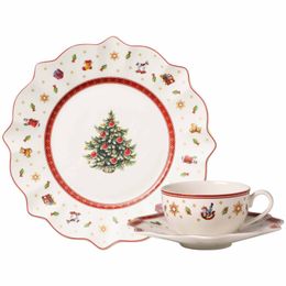 Villeroy & Boch Geschirr-Set VILLEROY & BOCH "Kaffeeservice Toy's Delight 18er Set wei&szlig;", wei&szlig;, 18, Porzellan, Geschirr-Sets, Geschirr-Set, Mikrowellengeeignet