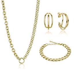 Schmuckset ISABELLA FORD "IS007G", gold, Schmuck_Sets, Damen, 42cm / 18cm., Edelstahl, Schmuckset, 42 cm / 18 cm.