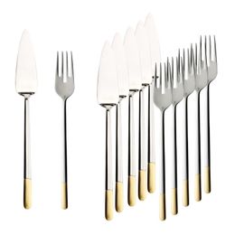 Villeroy & Boch Fischbesteck VILLEROY & BOCH "Fischbesteck Ella teilvergoldet 6er Set silber", silber, 12, Essbesteck-Sets, Sp&uuml;lmaschinenfest