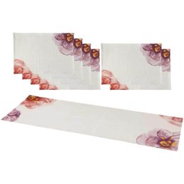 Villeroy & Boch Platzset VILLEROY & BOCH "Tischset Rose Garden 7er Set rosa", bunt (rosa), B:2cm H:2mm L:2cm, Platzsets, waschbar bis 40 Grad C