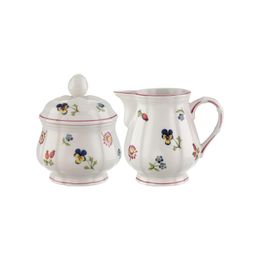 Villeroy & Boch Milch- und Zuckerset VILLEROY & BOCH "Milch- und Zucker-Set Petite Fleur 2er Set bunt", bunt, 2, Porzellan, Geschirr-Sets, Sp&uuml;lmaschinenfest, Mikrowellensicher