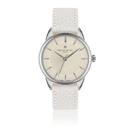 Quarzuhr PHILIPP BLANC "PB5-S168S", beige (wei&szlig;), Armbanduhren, Damen, Quarzuhr