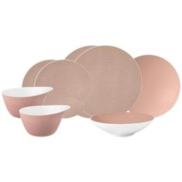 Geschirr-Set Seltmann Weiden "Einsteiger-Set Life Fashion 8er Set", rosa (posh rose), 8, Porzellan, Geschirr-Sets, Geschirr-Set, Sp&uuml;lmaschinenfest, Mikrowellensicher, Ofenfest