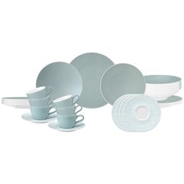 Geschirr-Set Seltmann Weiden "Kombiservice Life Fashion 30er Set", gr&uuml;n (gr&uuml;n chic), 30, Porzellan, Geschirr-Sets, Geschirr-Set, Sp&uuml;lmaschinenfest, Mikrowellensicher, Ofenfest