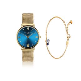 Quarzuhr AMELIA PARKER "SAF8-1", gold, Armbanduhren, Damen, Quarzuhr