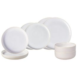 Geschirr-Set "Einsteiger-Set Crafted 8er Set", wei&szlig; (cotton), 8, Porzellan, LIKE. BY VILLEROY & BOCH, Geschirr-Sets, Geschirr-Set, Sp&uuml;lmaschinengeeignet, Mikrowellengeeignet