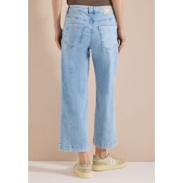 7/8-Jeans Cecil, Damen, Gr. 27, L&auml;nge 26, light blau random bleached, Jeans, 77% Baumwolle, 20% Polyester, 3% Elasthan, unifarben, kniebedeckend, Jeans, aus Baumwolle mit Stretchanteil