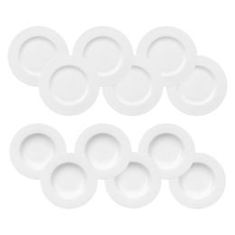 Villeroy & Boch Geschirr-Set VILLEROY & BOCH "Tafelset Royal 12er Set wei&szlig;", wei&szlig;, 12, Porzellan, Geschirr-Sets, Geschirr-Set, Sp&uuml;lmaschinengeeignet, Mikrowellenfest